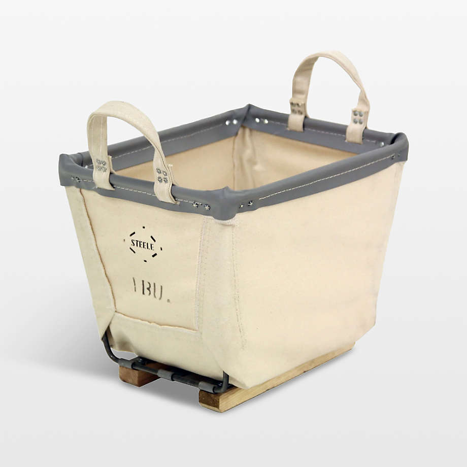 Steele Canvas Small 1-Bushel Laundry Basket | Crate & Barrel