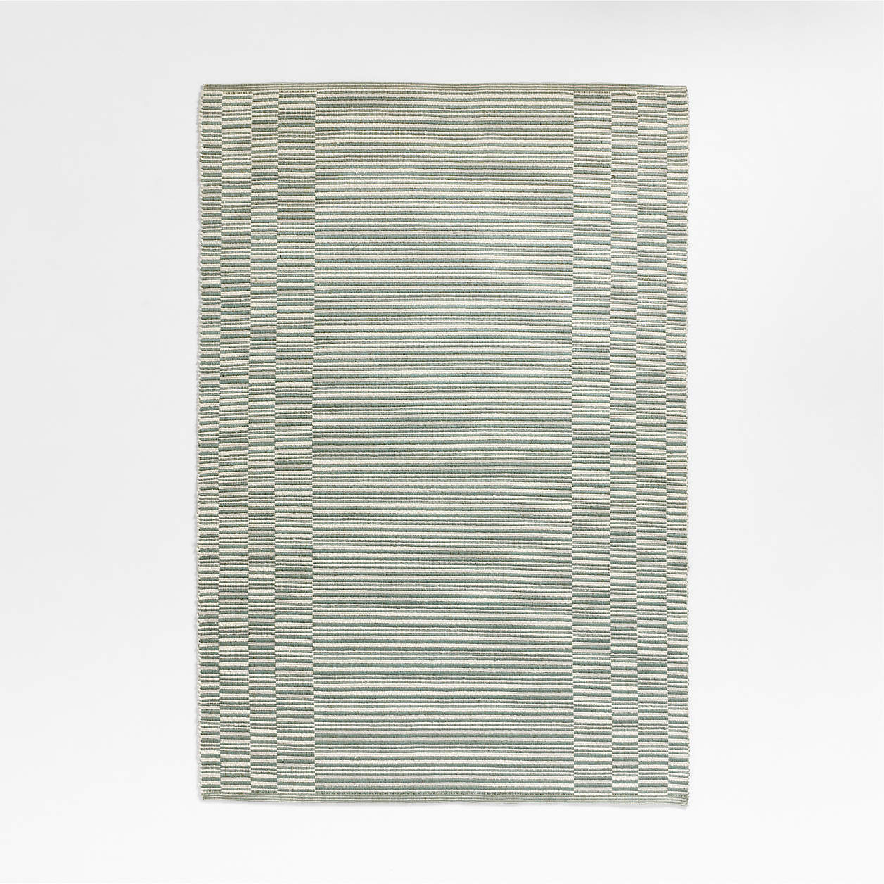 Stepped Flatweave Wool Light Green Kids Area Rug 8x10 | Crate & Kids Canada