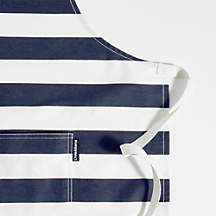 Stripe Indigo Organic Cotton Apron | Crate & Barrel