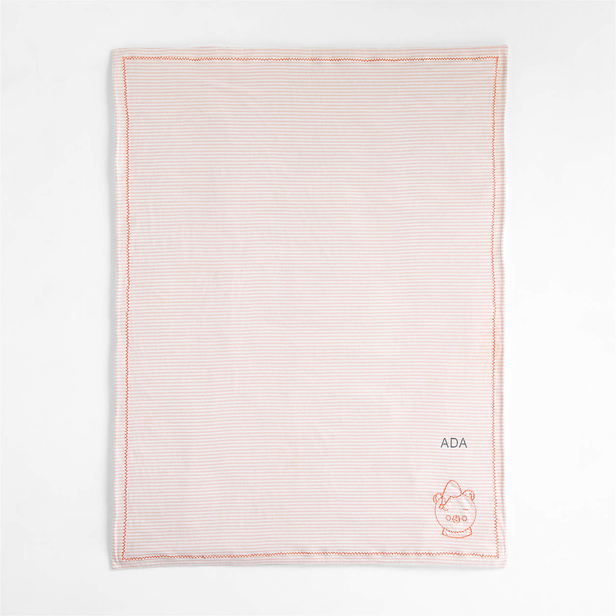 Pink Stripe Organic Cotton Heathered Jersey Baby Stroller Blanket ...