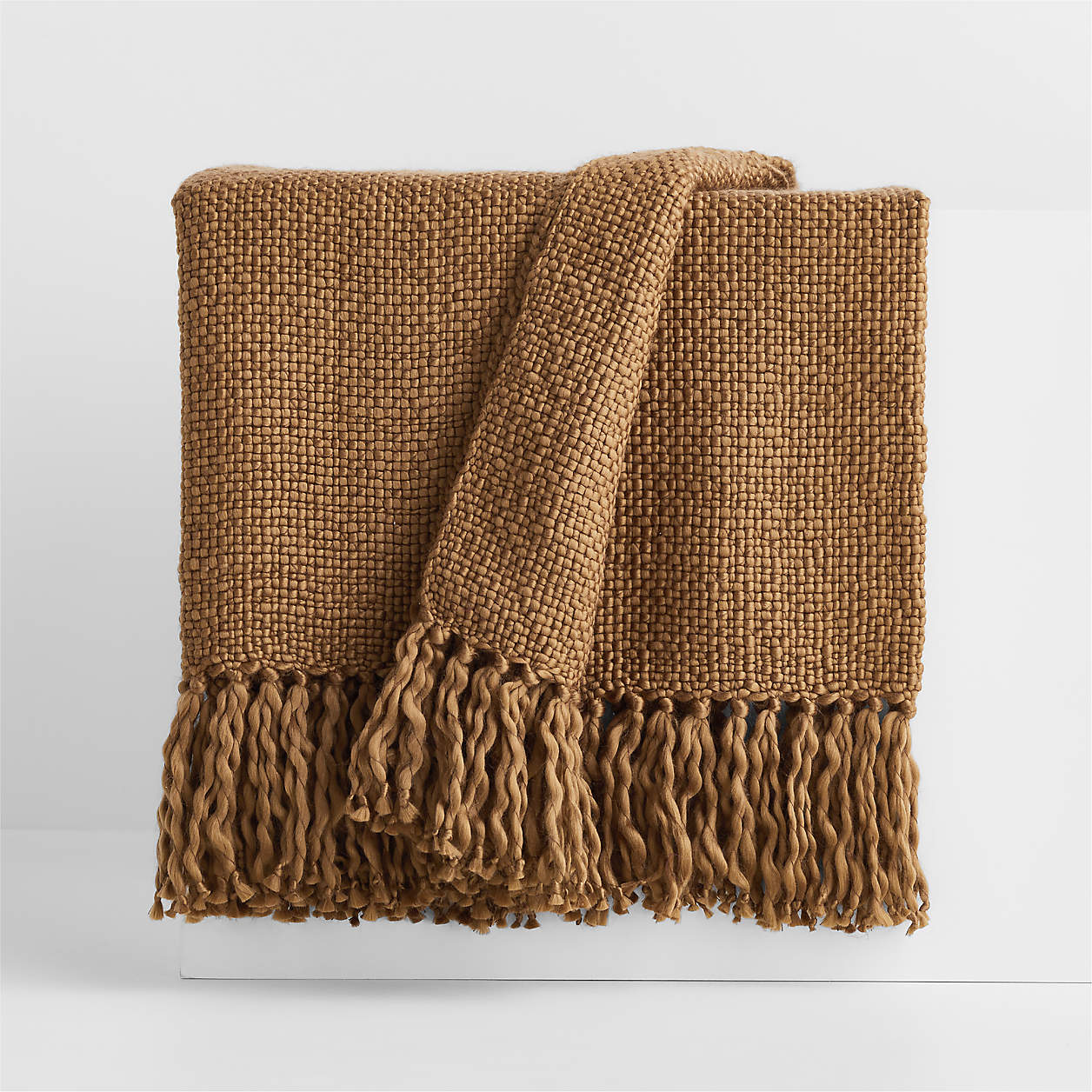 Styles Brulee Brown 70"x55" Throw Blanket + Reviews | Crate & Barrel