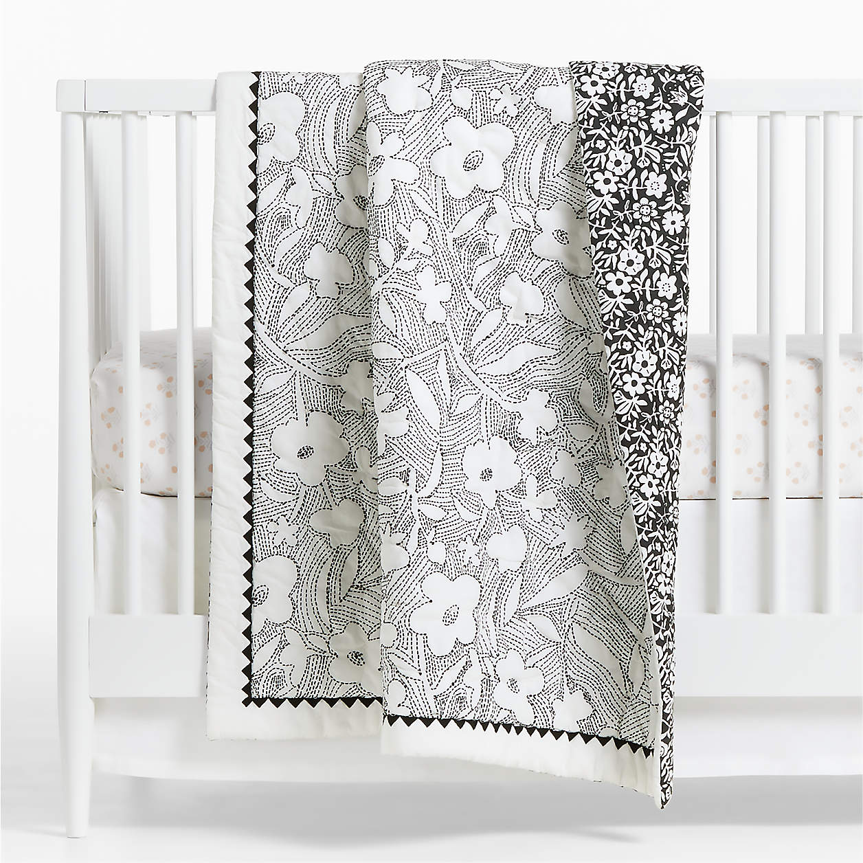 Suhavi Organic Floral Baby Crib Quilt by John Robshaw | Crate & Kids