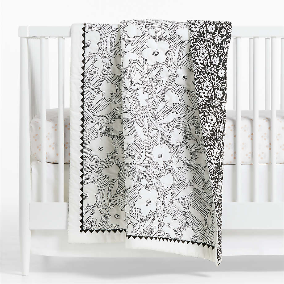 Suhavi Organic Floral Baby Crib Quilt by John Robshaw | Crate & Kids