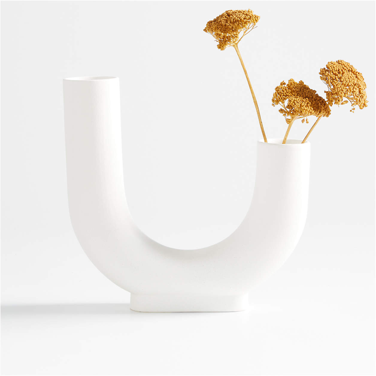Summit Curved White Vase + Reviews | Crate & Barrel