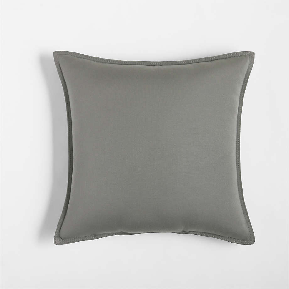 Sunbrella Graphite 20"x20" Outdoor Pillow + Reviews | Crate & Barrel
