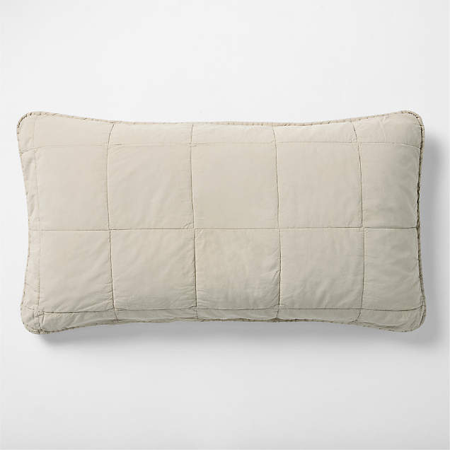 Sunwashed Organic Cotton Fog Grey Twin/Twin XL Box Quilt + Reviews ...