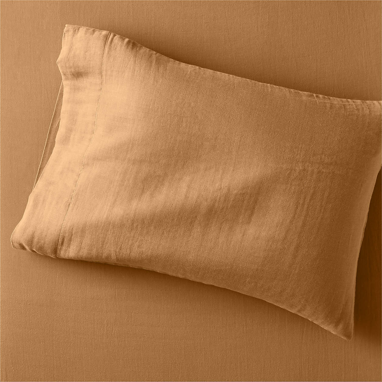 Supersoft Kids Brulee Brown Gauze Organic Cotton Pillowcase | Crate & Kids