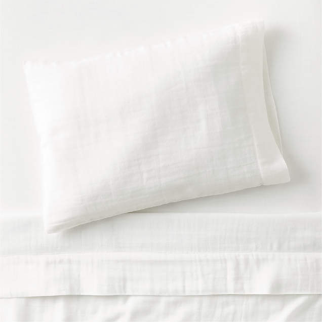 Supersoft Pampas Ivory Organic Cotton Gauze Toddler Duvet Cover ...