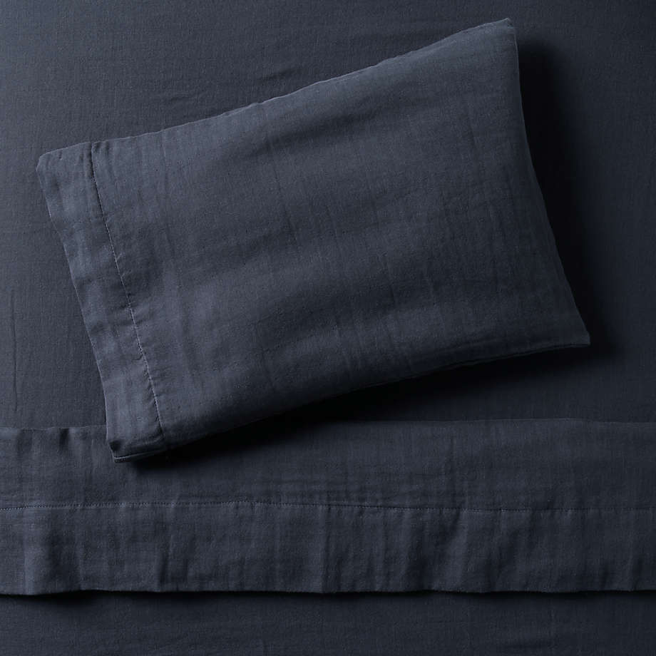 Supersoft Midnight Navy Blue Organic Cotton Toddler Sheet Set | Crate ...