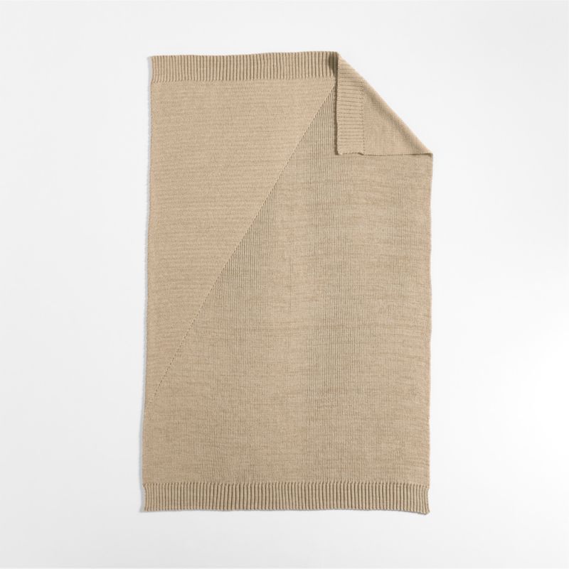 Sweater Knit 70"x55" Chestnut Beige Throw Blanket + Reviews | Crate ...