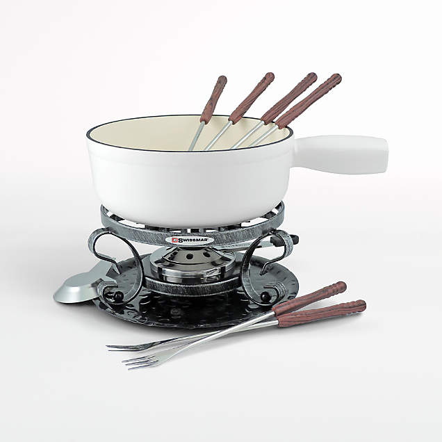 Red Cast Iron Fondue Set + Reviews | Crate & Barrel
