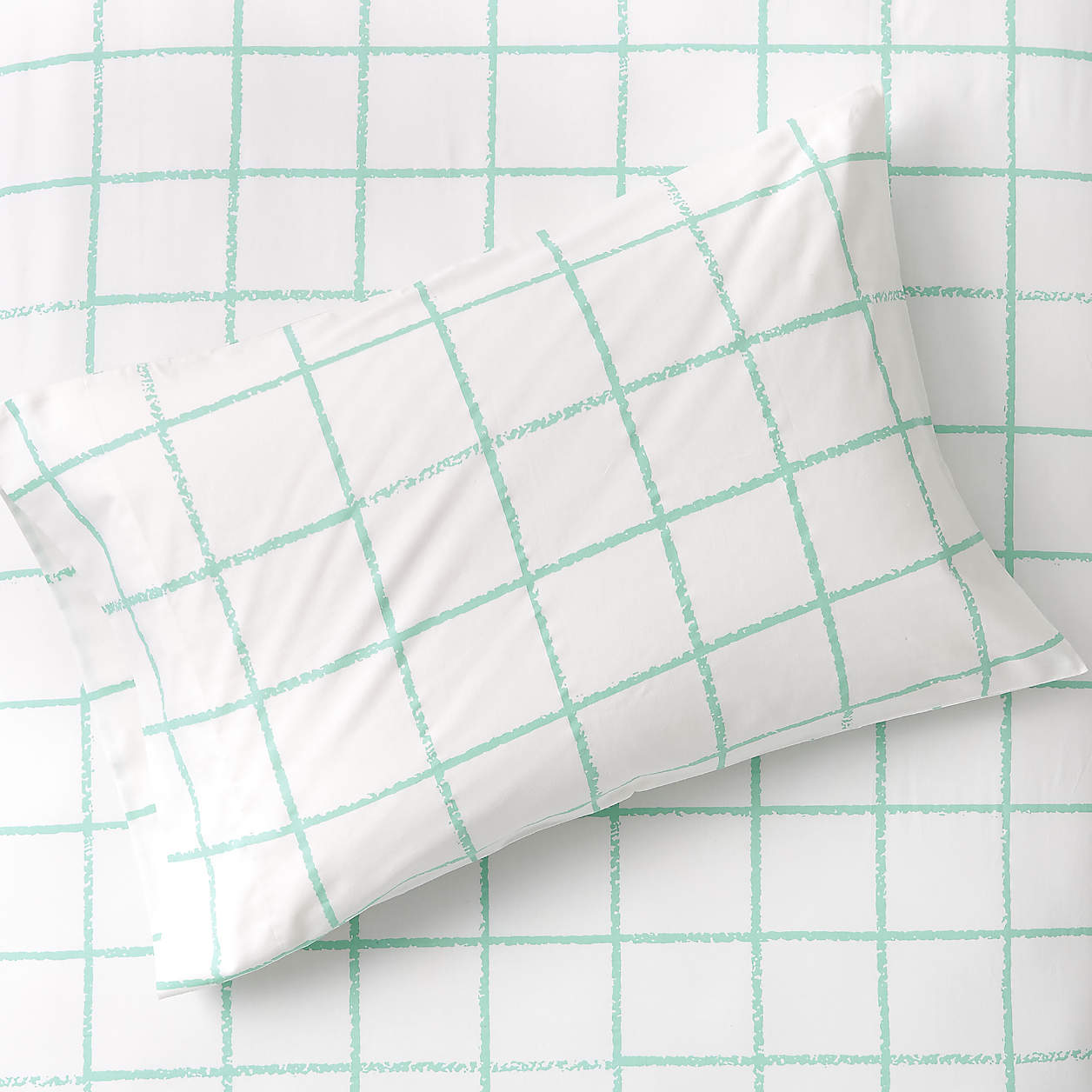 Tag Organic Grid Sheet Set | Crate & Kids