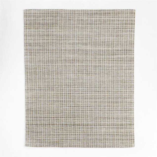 Talence Checkered Light Grey Rug Swatch 12"x18" | Crate & Barrel