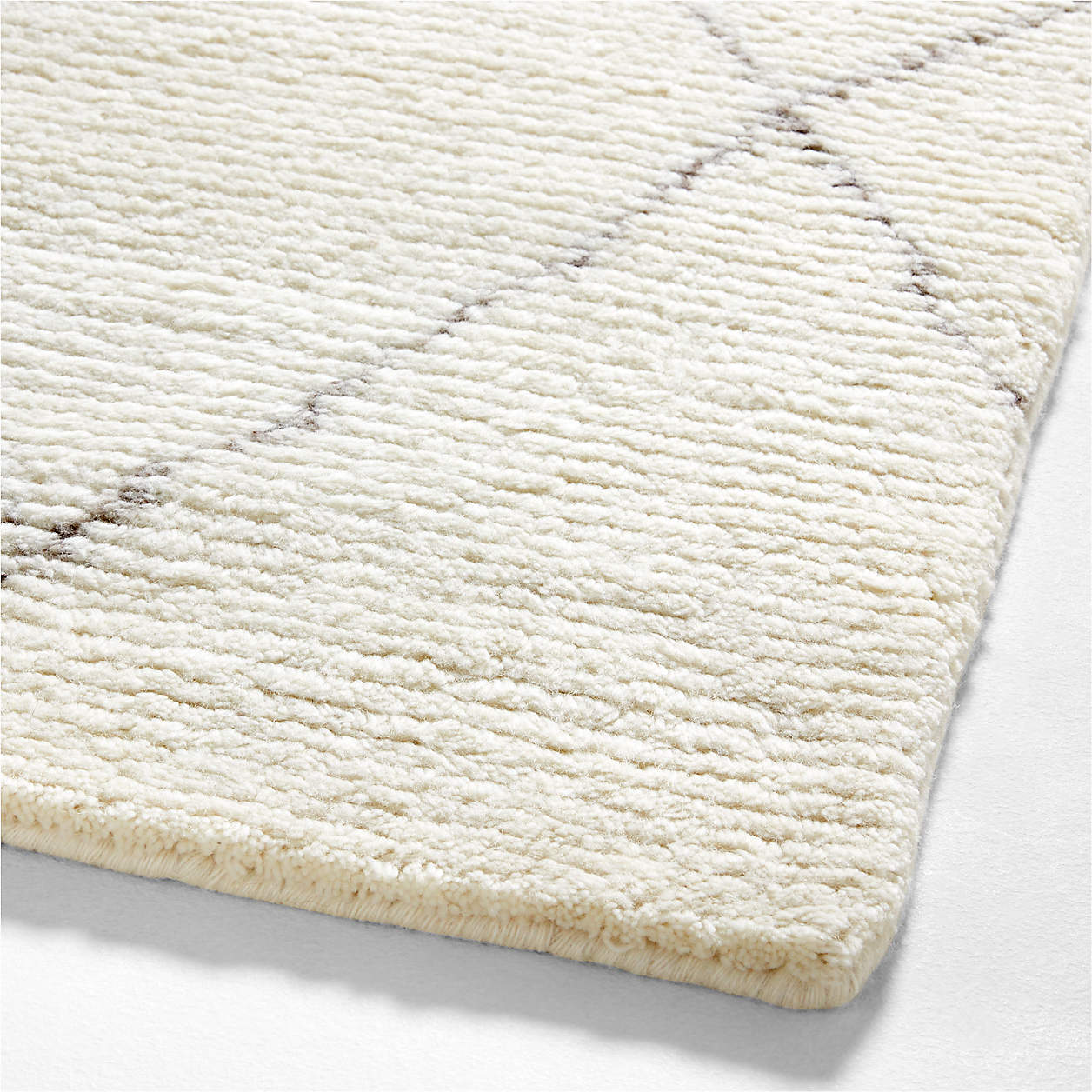 Tangier Wool Moroccan Silver Rug Swatch 12"x18" | Crate & Barrel