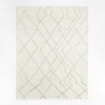 Birch Neutral Wool-Blend Abstract Area Rug 8'x10' | Crate & Barrel