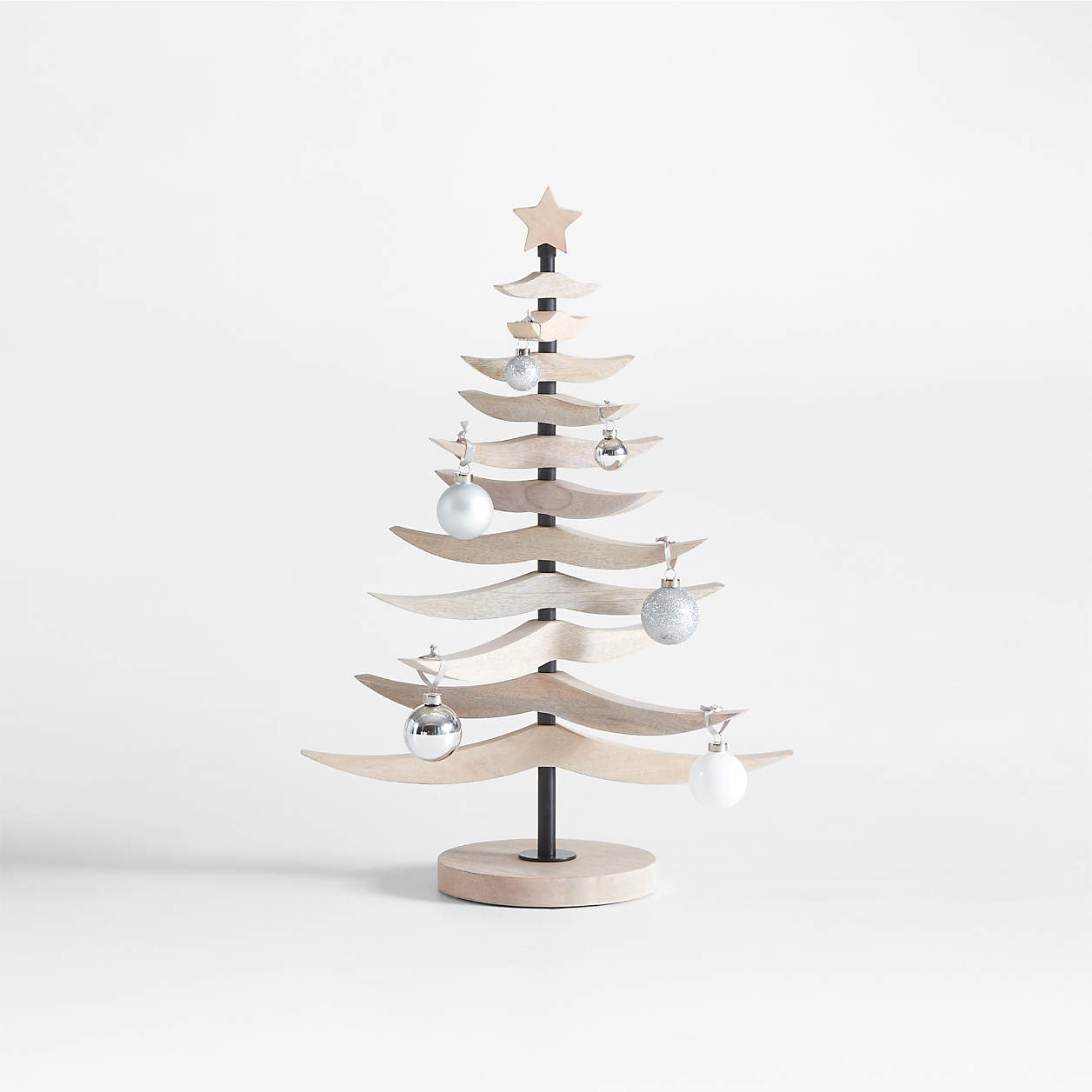 Tannenbaum 25" Whitewashed Wood Christmas Tree + Reviews | Crate & Barrel