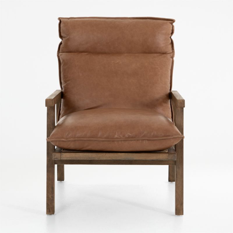 Tanner Chaps Saddle Leather Chair + Reviews | Crate & Barrel