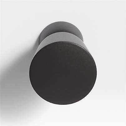 Oval Matte Black Knob + Reviews | Crate & Barrel