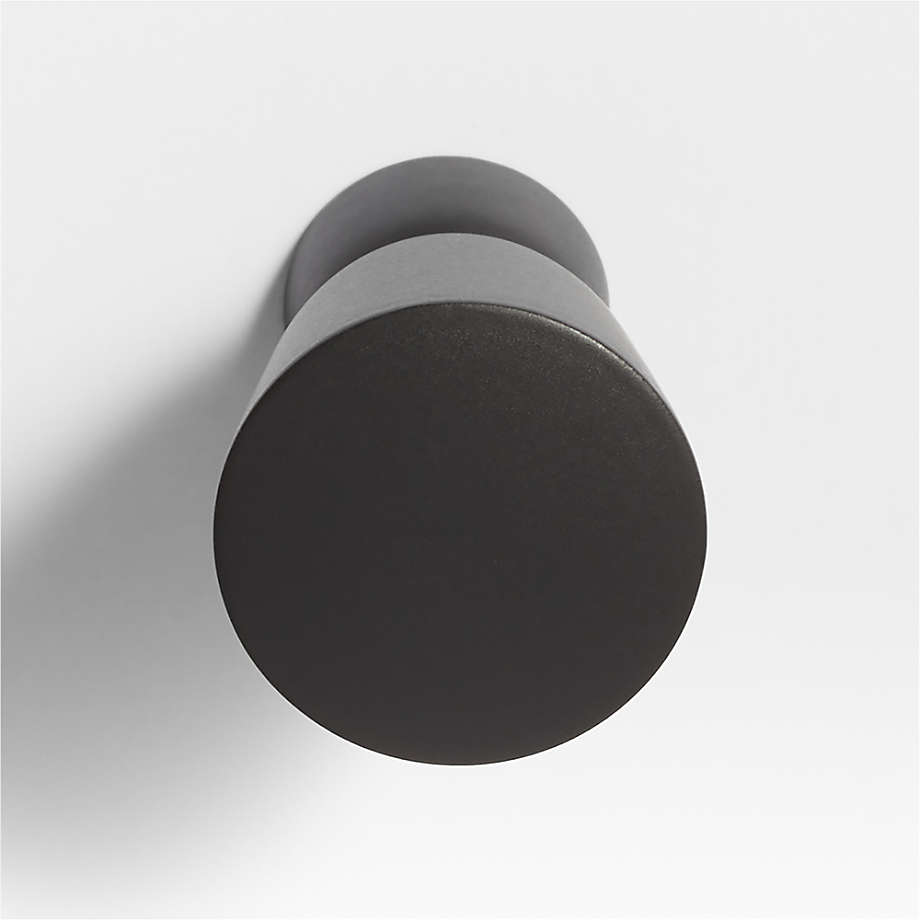 Taper Round Matte Black Cabinet Knob | Crate & Barrel