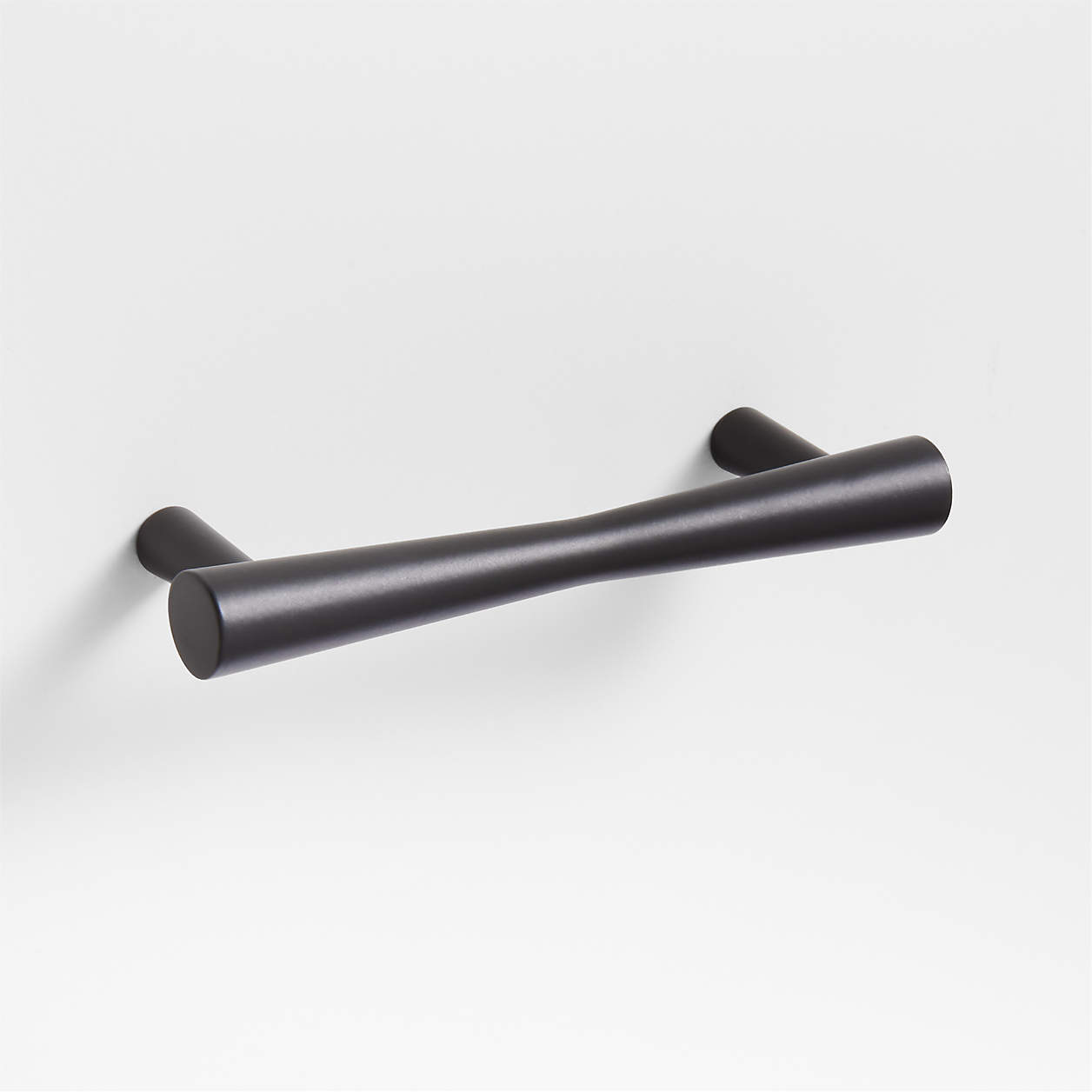 Tapered 4" Matte Black Cabinet Drawer Bar Pull + Reviews | Crate & Barrel