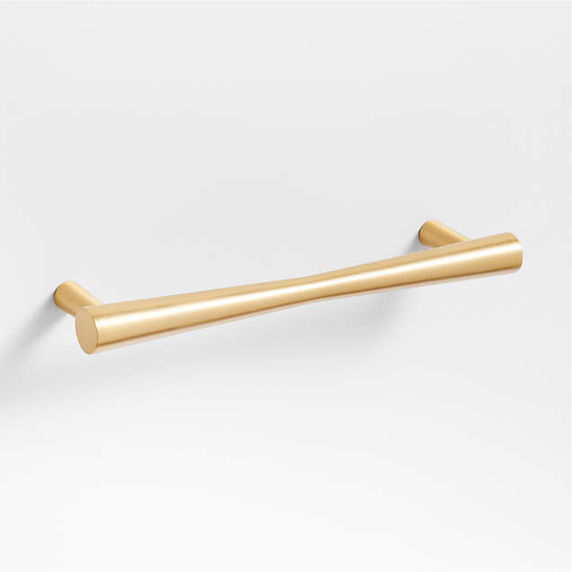Triangle 6" Brass Bar Pull + Reviews | Crate & Barrel