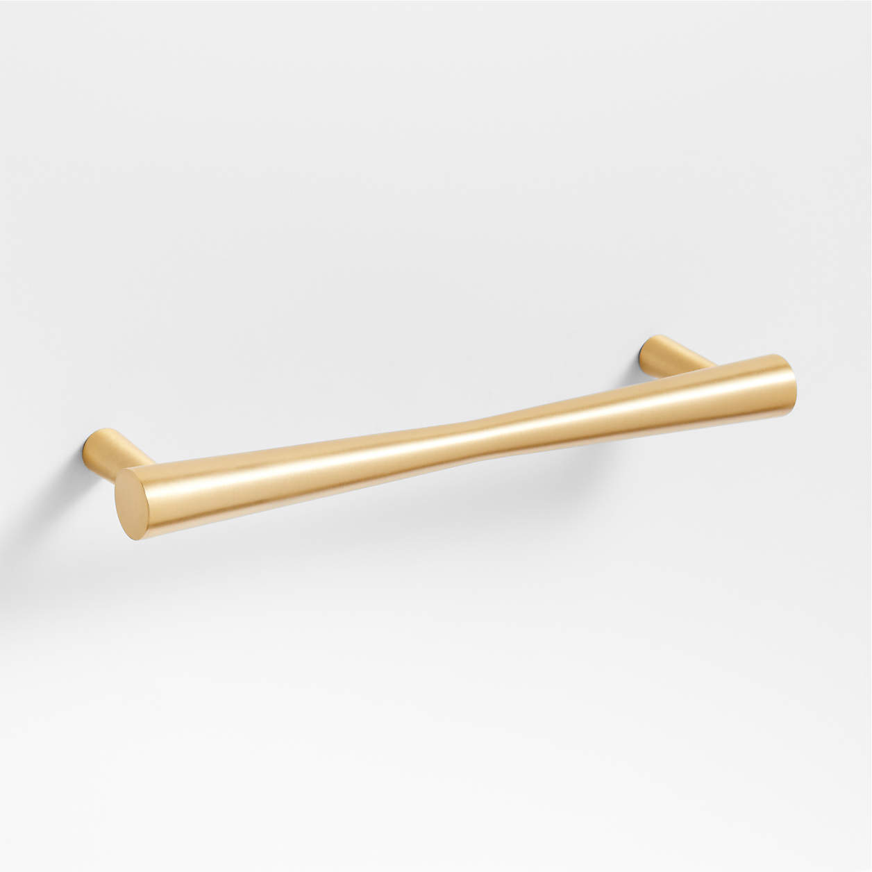 Tapered 6" Brushed Brass Cabinet Drawer Bar Pull | Crate & Barrel