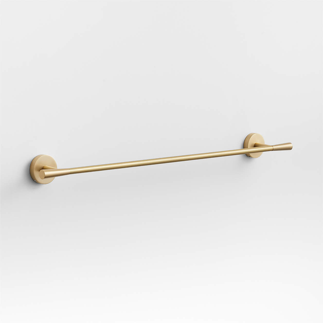 Tapered Brushed Brass Bath Towel Bar 24" + Reviews | Crate & Barrel