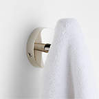 Tapered Polished Chrome Bathroom Towel Hook + Reviews | Crate & Barrel