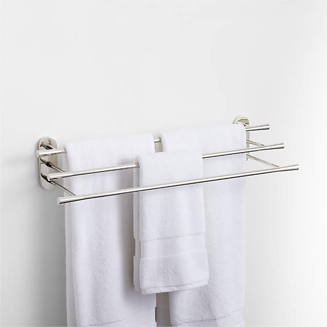 Modern Flat-End Polished Chrome Bathroom Towel Hook + Reviews | Crate ...