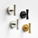 Tapered Polished Chrome Bathroom Towel Hook + Reviews | Crate & Barrel