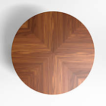 Tate 60" Walnut Wood Round Dining Table + Reviews | Crate & Barrel Canada