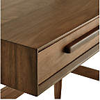 Tate Walnut Bookcase Desk with Outlet + Reviews | Crate & Barrel