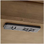 Tate Walnut Bookcase Desk with Outlet + Reviews | Crate & Barrel