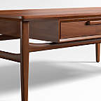 Tate Walnut Wood 48" Rectangular Storage Coffee Table + Reviews | Crate ...