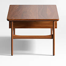 Tate Walnut Wood 48" Rectangular Storage Coffee Table + Reviews | Crate ...