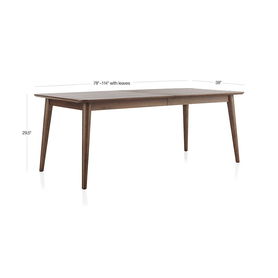 Tate 108"-144" Walnut Wood Extendable Dining Table + Reviews | Crate ...