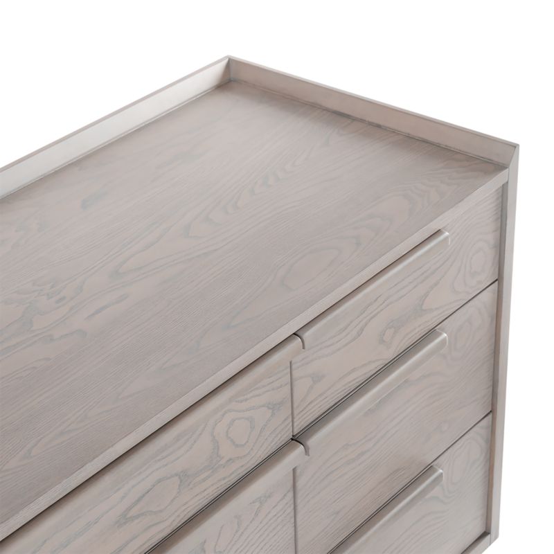 Tate Stone Grey Wood 9-Drawer Dresser + Reviews | Crate & Barrel