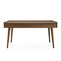 Tate 60" Walnut Desk with Outlet + Reviews | Crate & Barrel Canada