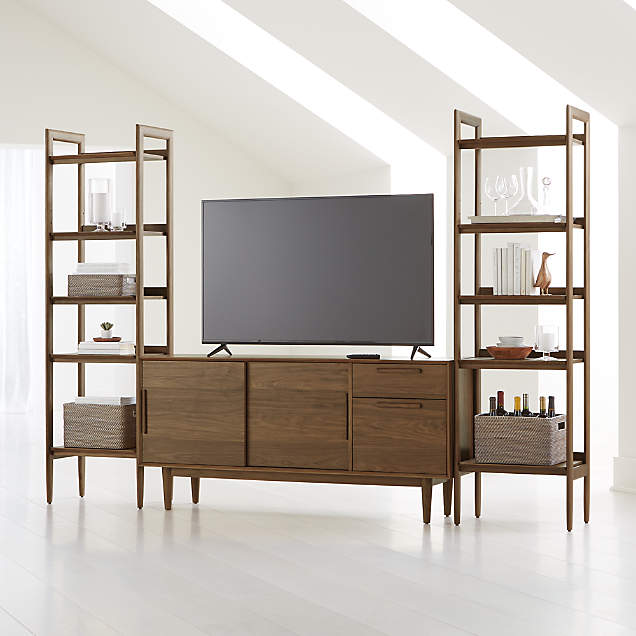 Kendall Walnut Bookcase + Reviews | Crate & Barrel