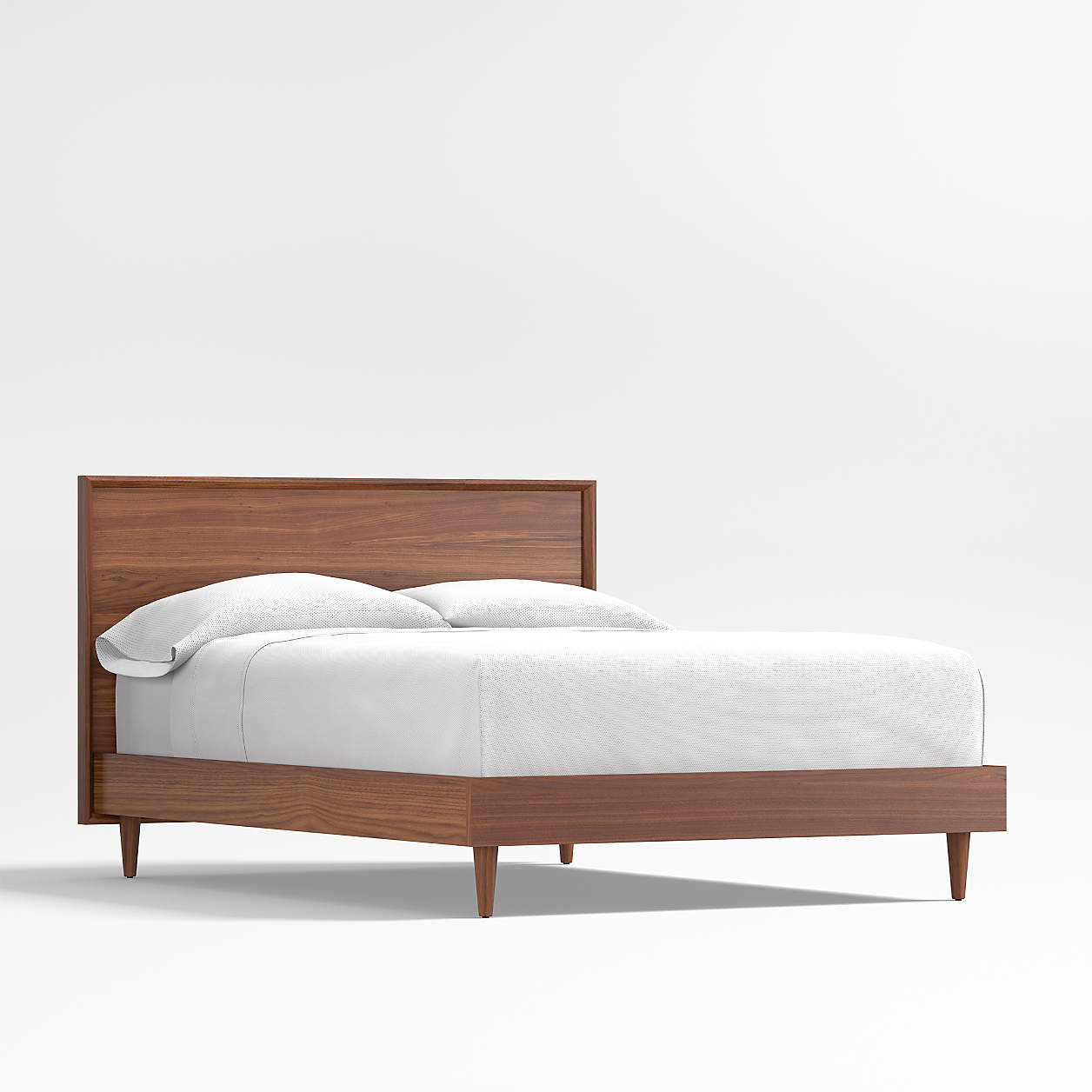Tatum Walnut Mid-Century Wood Kids Full Bed + Reviews | Crate & Kids