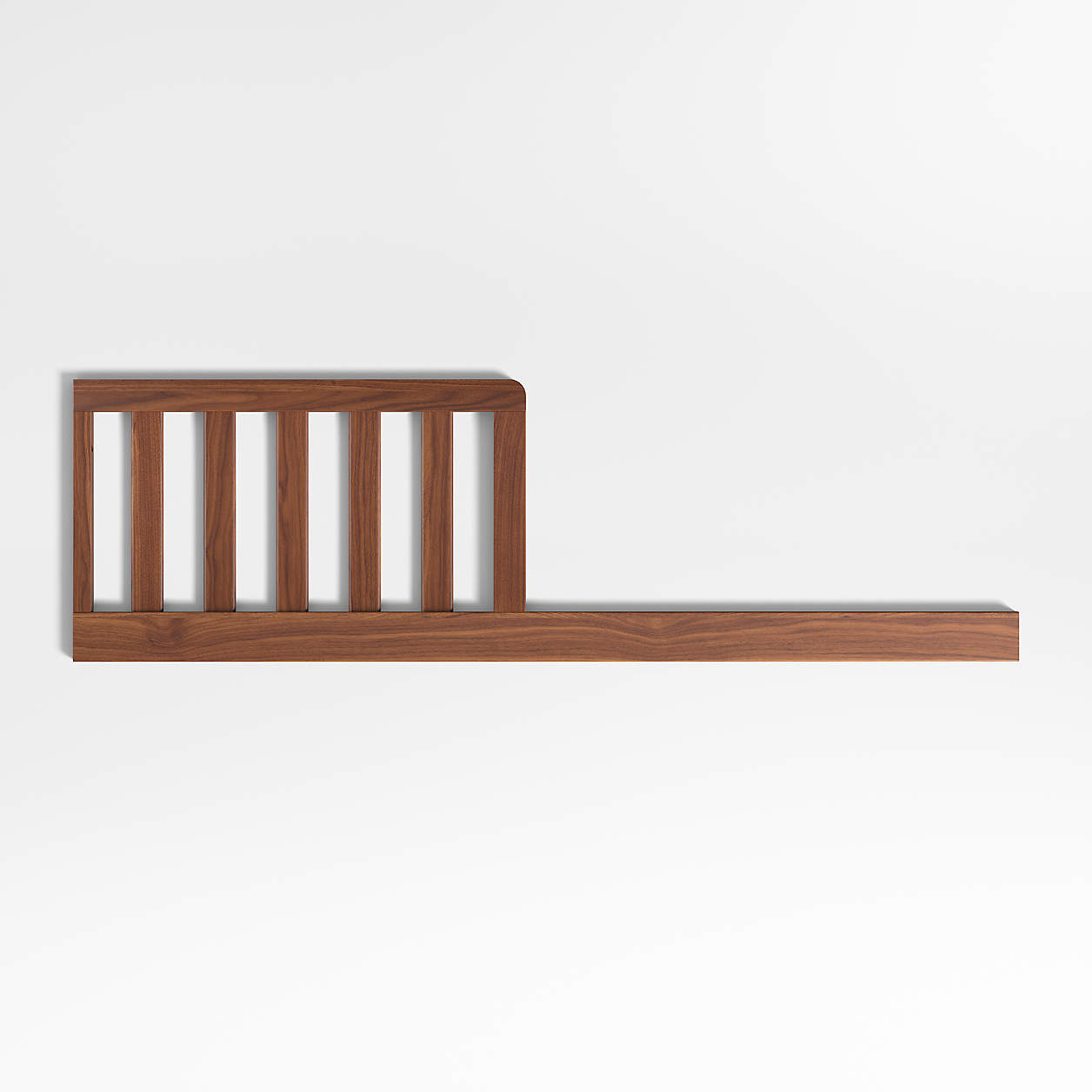 Tatum Walnut Mid-Century Wood Toddler Bed Rail | Crate & Kids