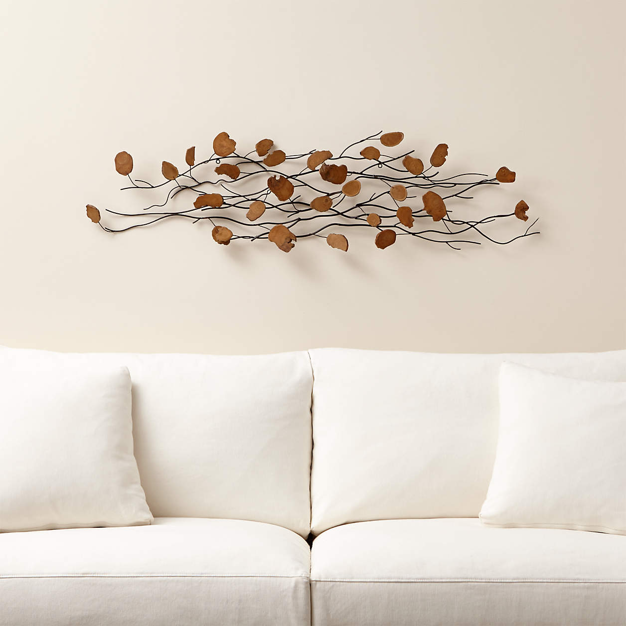 'Teakroot Discs' Wood Wall Art | Crate & Barrel