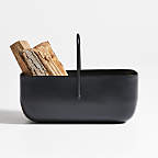 Telum Black Fireplace Log Holder + Reviews | Crate & Barrel