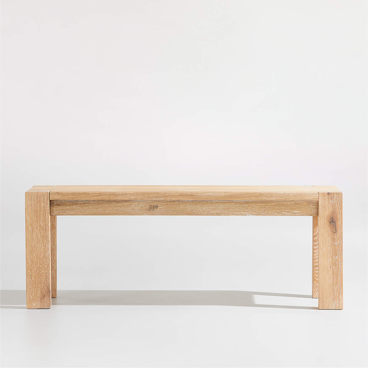 Terra Natural Oak Dining Bench | Crate & Barrel