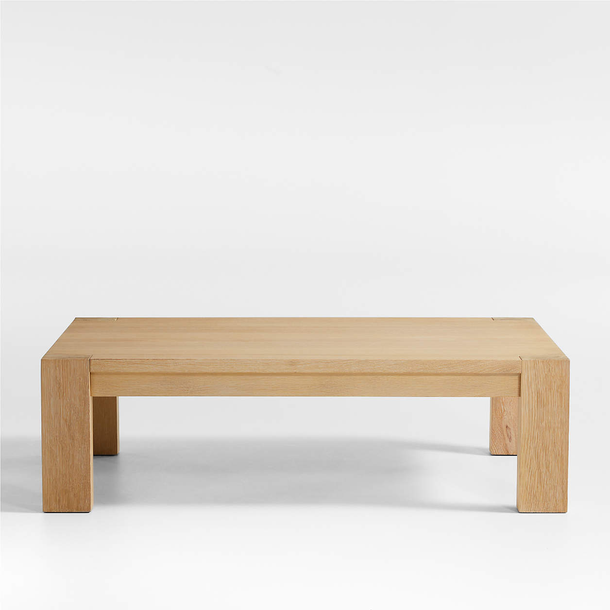 Terra Natural White Oak Wood 54" Rectangular Coffee Table + Reviews ...
