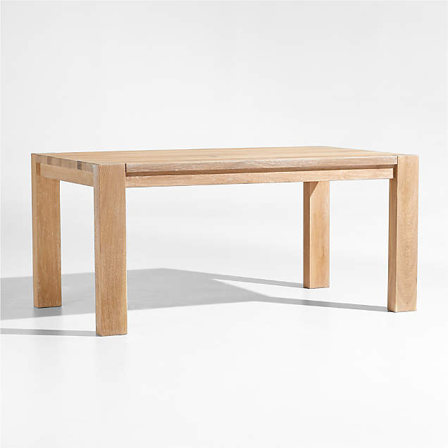 Basque 65" Weathered Light Brown Solid Wood Dining Table + Reviews ...