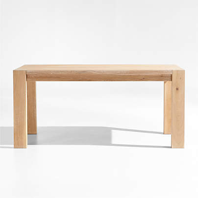 Basque 65" Weathered Light Brown Solid Wood Dining Table + Reviews ...