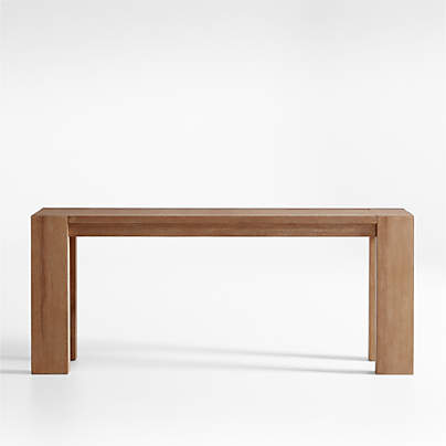Terra 68" Light Brown Oak Wood Coffee Table + Reviews | Crate & Barrel ...