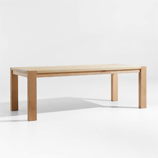 Basque 65" Weathered Light Brown Solid Wood Dining Table + Reviews ...