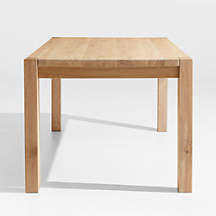 Terra 90" Natural White Oak Solid Wood Dining Table + Reviews | Crate ...
